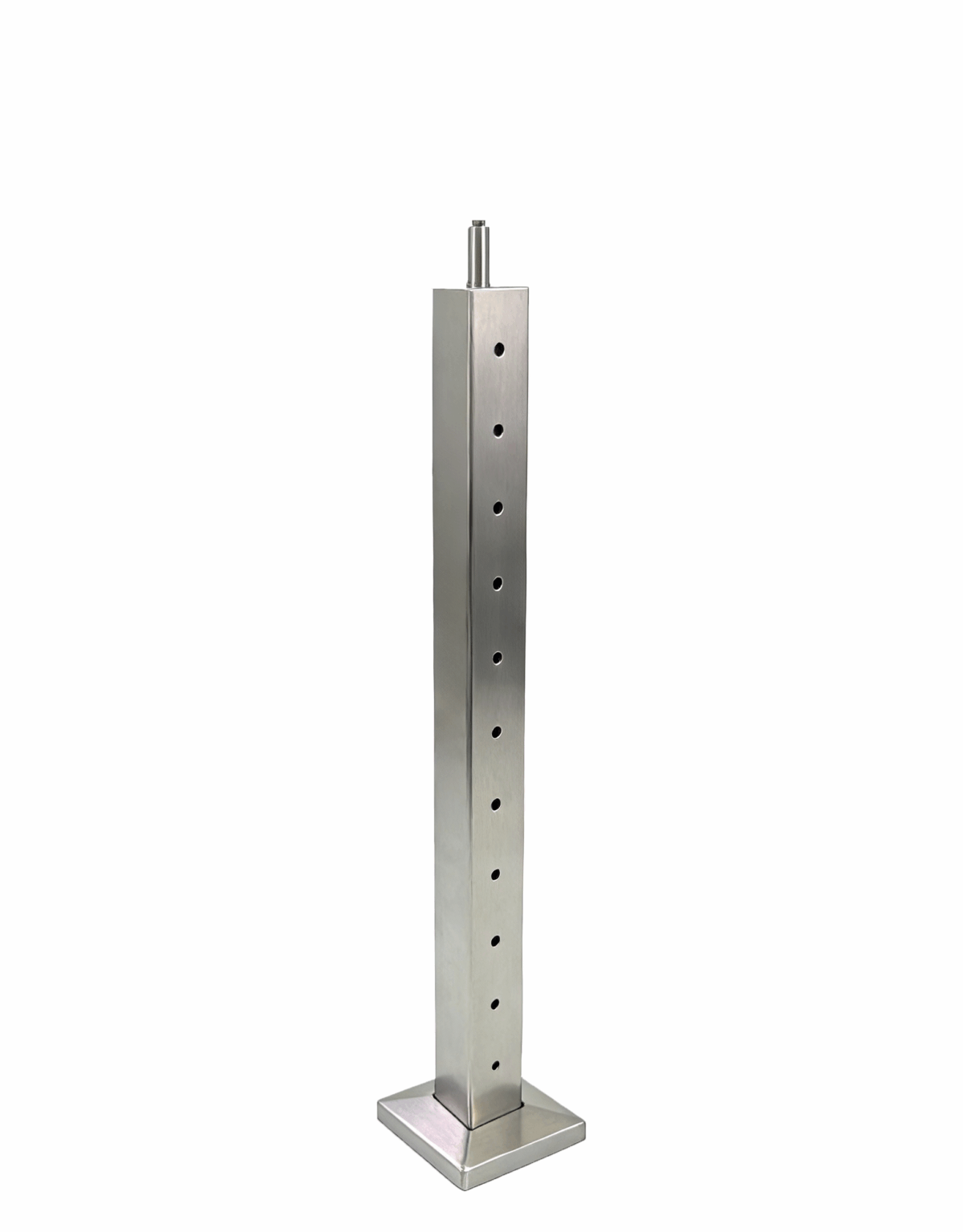 Econ Corner Post Square 50.8mm x 50.8mm x 3.0mm Satin Finish AISI 316 ...